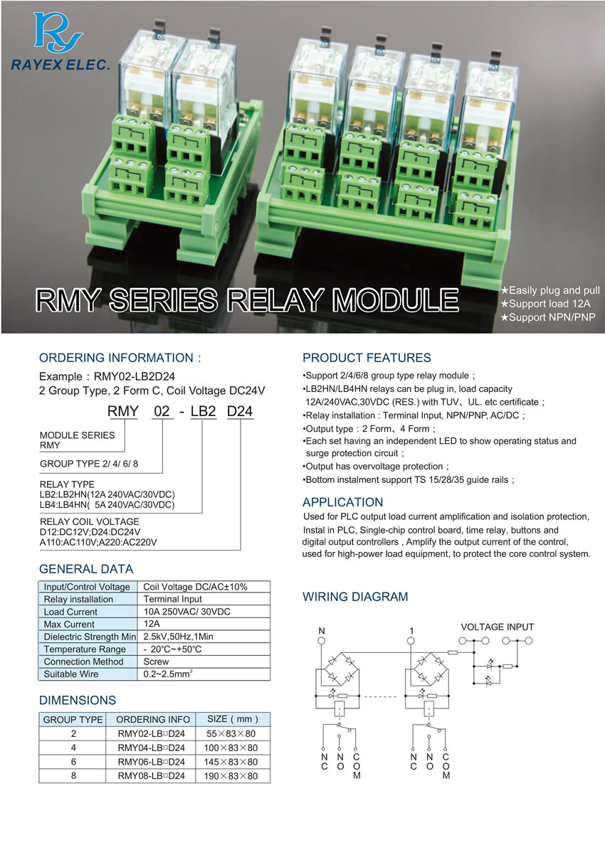 RMY series - RAYEX ELECTRONICS CO., LTD.