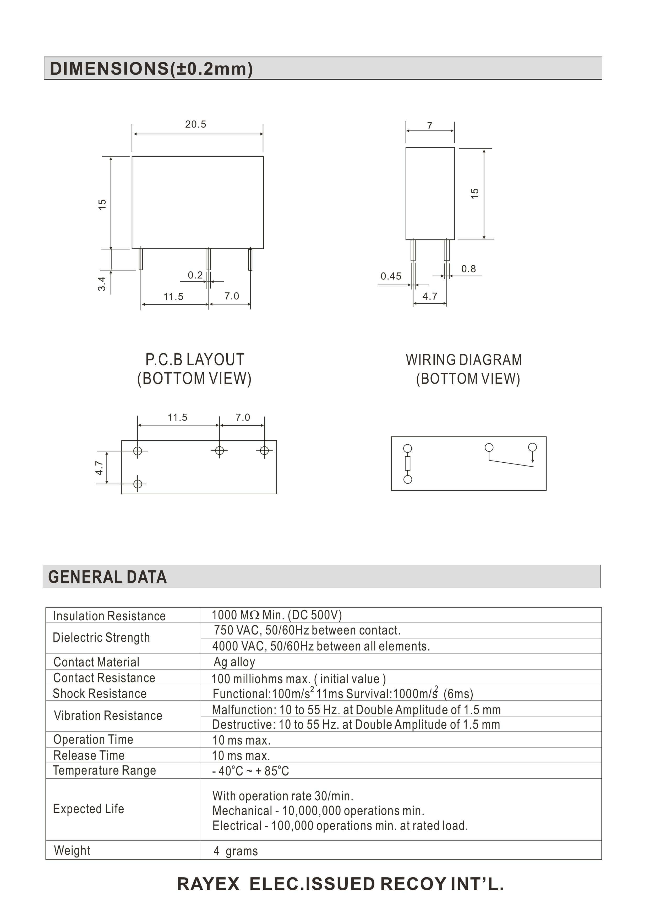 R2.R3 SERIES - RAYEX ELECTRONICS CO., LTD.